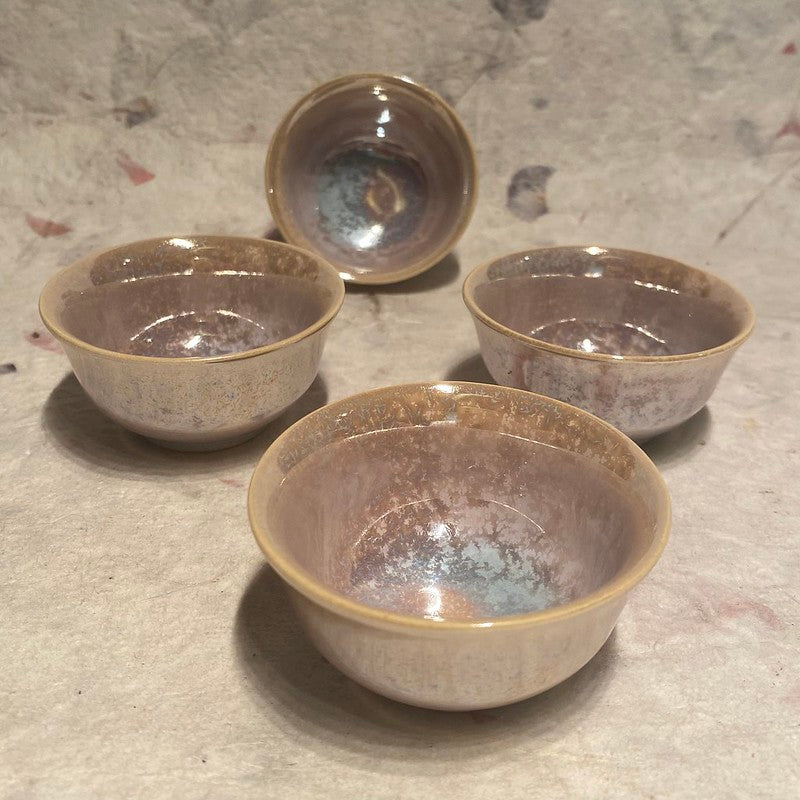 Porcelain Pearl Glaze Support Spindle Cup - IxCHeL Fibre & Yarns