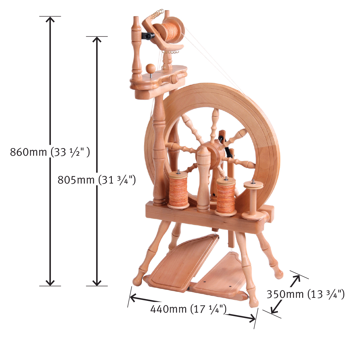 Ashford Traveller 3 Spinning Wheel - IxCHeL Fibre & Yarns